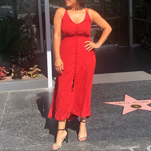 Trendy boutique | Dresses | Brick Red Sleeveless Vneck Tunic Midi Dress ...